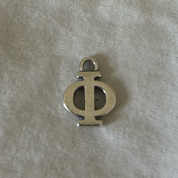 Jewelry | Silver Greek Phi Letter Pendant | Poshmark